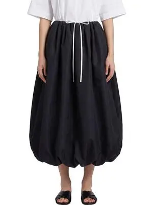 CALVIN KLEIN Calvin Klein A-Line Midi Skirt With Drawstring Waist