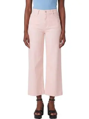 Paige Vanessa High-waisted Straight Cropped Cotton Denim Jeans - Pink