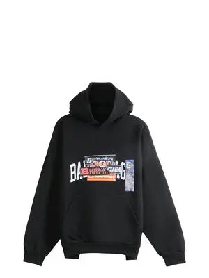 Balenciaga Medium Fit Hoodie - Black