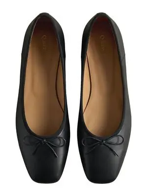 Quince Italian Leather Ballet Flat - Black