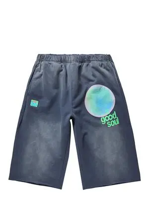 A GOOD SOUL Aura Field 3/4 Shorts - Blue