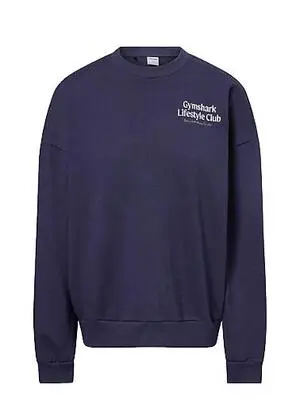 GYMSHARK Lifestyle Club Cotton-blend Sweatshirt - Gs Heavy Blue