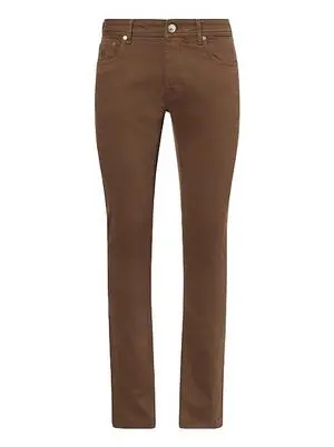 Corneliani Regular-fit Tapered-leg Cotton Chino Trousers - Brown