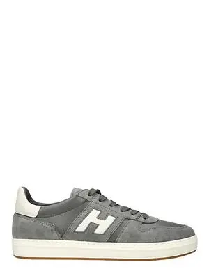 Hogan Lace-up Suede Trainers - Grey Mixed