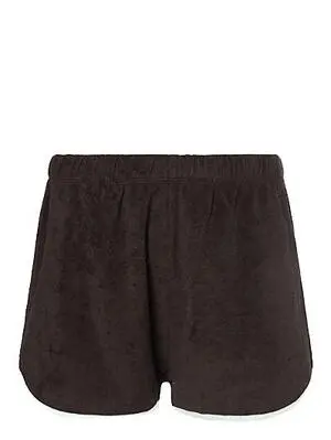 ADANOLA Terry Towel Cotton Shorts - Coffee Bean