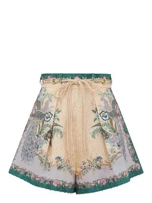 Zimmermann Indra Tuck Shorts - Cream