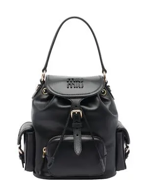 Miu Miu Calf Leather Backpack - Black