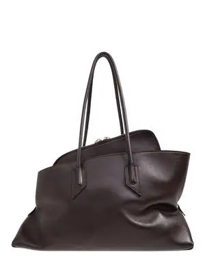 Attico La Passeggiata Medium Leather Shoulder Bag - Brown