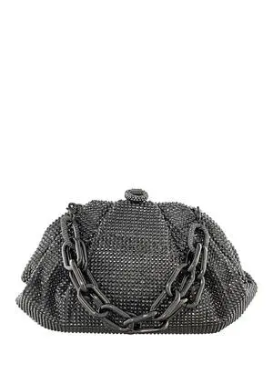 Judith Leiber Judith Leiber Couture Gemma Crystal Clutch With Chain Handle Gray