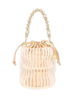 Judith Leiber Harper Pearly Bucket Bag - Beige
