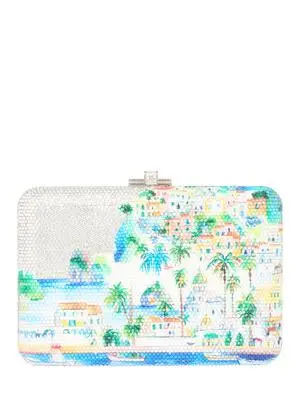 Judith Leiber Slim Slide Costa Crystal Clutch - Blue