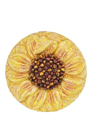 Judith Leiber Sunflower Soleil Crystal Clutch - Yellow