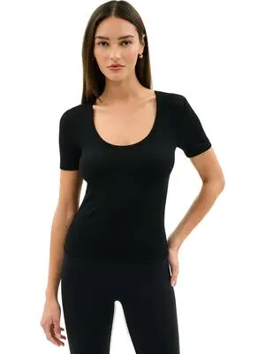 Splits59 Ashby Rib Short Sleeve Tee - Black