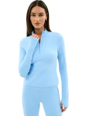 Splits59 Tess Rigor Half Zip Waist Length Top - Skylight