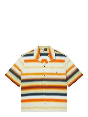 Loewe Paula's Ibiza Convertible-collar Logo-embroidered Striped Cotton-poplin Shirt - Multi