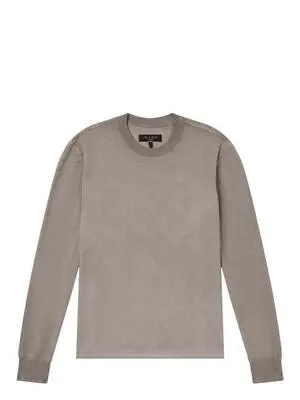 Rag & Bone Ribbed Cotton Crewneck Sweater - Neutrals