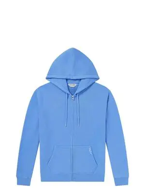 JW Anderson Cotton-jersey Zip-up Hoodie - Blue