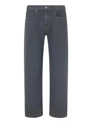 Massimo Alba Oceano Straight-leg Cotton Trousers - Gray