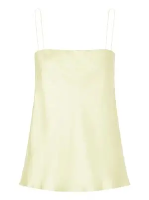Another Tomorrow Silk-twill Camisole - Yellow