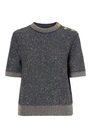 Balmain Embellished Tweed Sweater - Multi