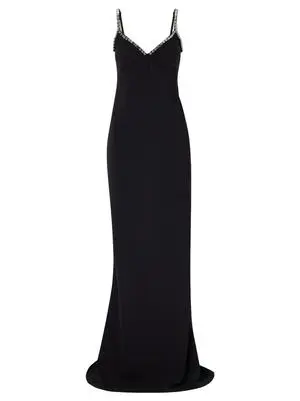 Stella McCartney Embellished Crepe Gown - Black