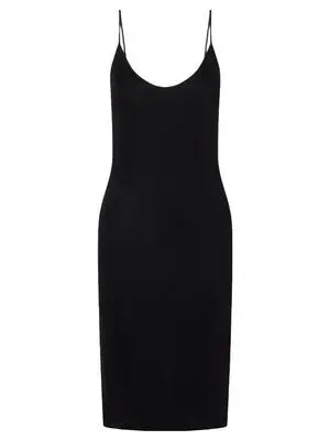 Saint Laurent Jersey Midi Dress - Black