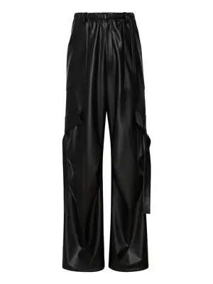 Lapointe Stretch Faux Leather Utility Pant - Black