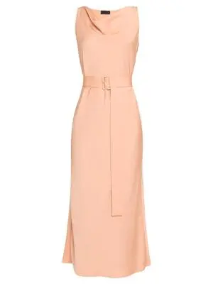 Lapointe Lightweight Satin Belted Dress - Dune