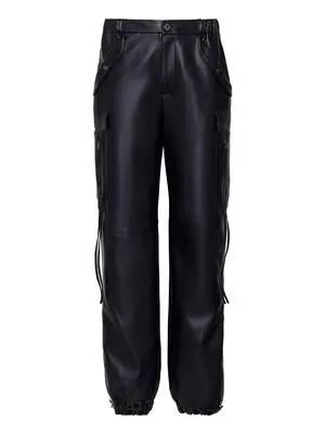 Lapointe Faux Leather Utility Jogger Pants - Black