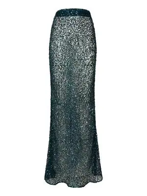 Lapointe Net Paillette Maxi Skirt - Oz