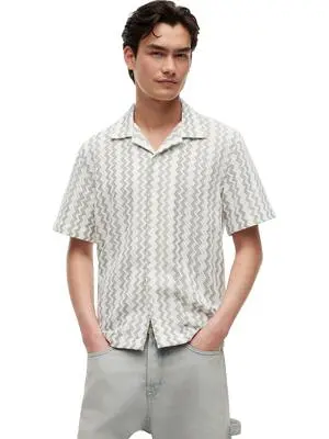 Tommy Hilfiger Open Weave Camp Shirt - Spring Olive