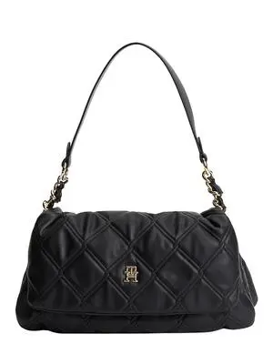 Tommy Hilfiger Quilted Flap Shoulder Bag - Black
