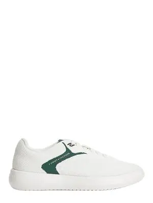 Tommy Hilfiger Knit Cupsole Sneakers - Ecru/street Green