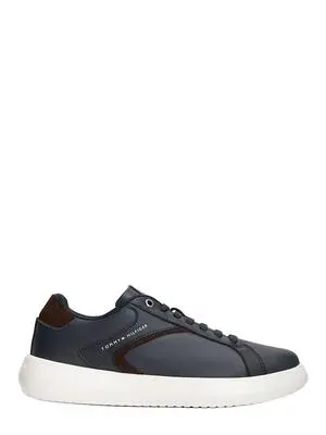 Tommy Hilfiger Leather Cupsole Sneakers - Navy