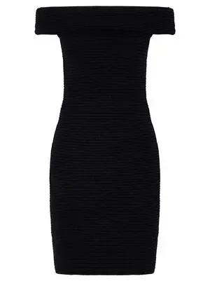 Magda Butrym Off-the-shoulder Knitted Midi Dress - Black