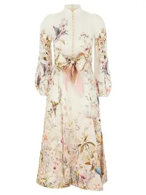 Zimmermann Printed Dress With Tie Detail - Multicolor