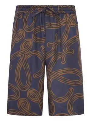 Loewe LOEWE X Paula's Ibiza Printed Silk Twill Shorts Multicolor