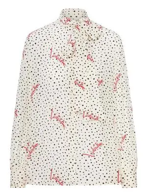 Valentino Garavani Silk Crepe De Chine Polka Dot Shirt - Multicolor
