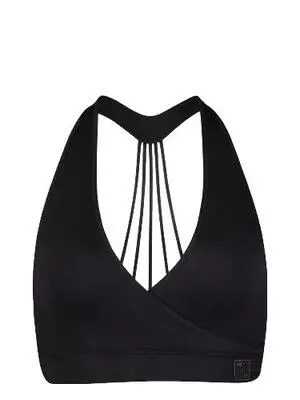 BRABAR Hug Strappy Halter Sports Bralette Black