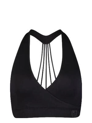 BRABAR Hug Strappy Halter Sports Bralette - Black