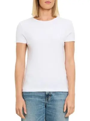 Michael Stars Haley Fine Bonded Cotton T-shirt - White