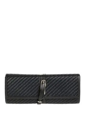 LIFFNER LIFFNER Belted Raffia Clutch Black