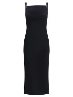 Givenchy Midi Dress With Draped Back - Black