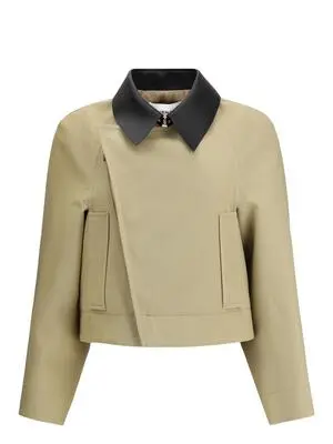 Givenchy Cropped Cotton And Wool Caban Jacket - Beige