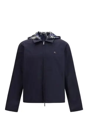 Burberry Reversible Lightweight Jacket With Check Pattern - Blue