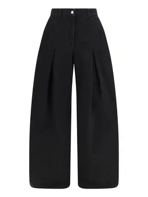 Dolce & Gabbana Wide-leg Cotton Jeans - Black