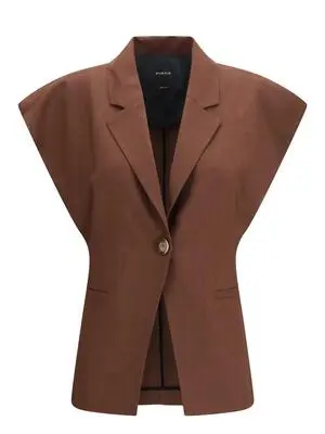 PINKO PINKO Sleeveless Tailored Jacket With Rustic Effect