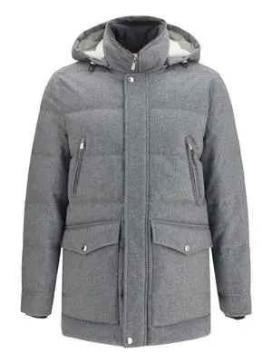 Brunello Cucinelli Cashmere Down Jacket - Grey