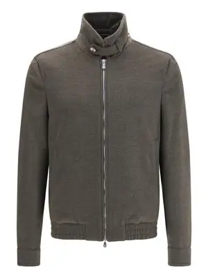 BRUNELLO CUCINELLI Brunello Cucinelli Wool Zip Jacket With High Collar