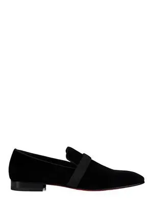 CHRISTIAN LOUBOUTIN Velvet Dandydeco Loafers - Black